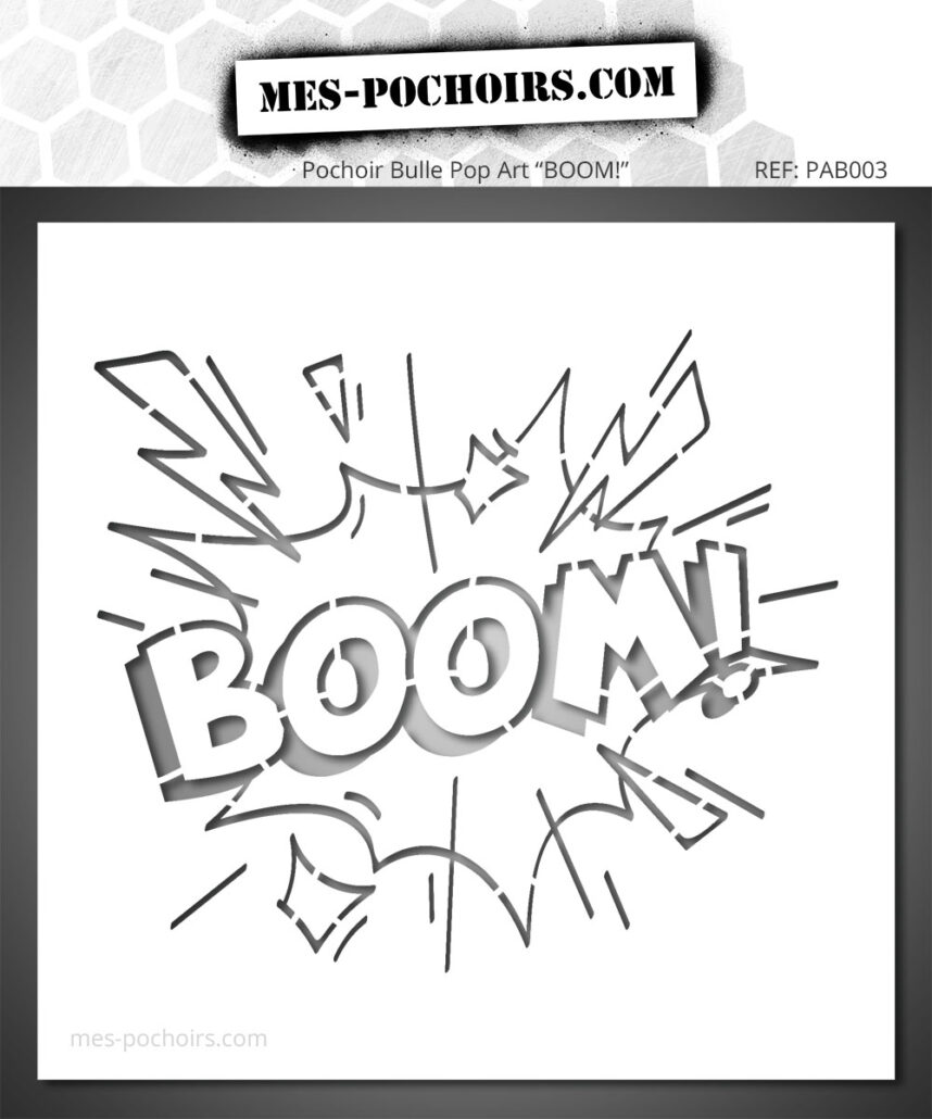 Pochoir Bulles Comic « Boom » - Aventure Visuelle!