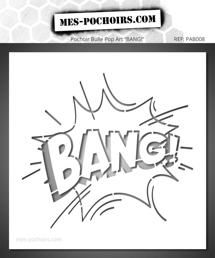 Pochoir Décoratif Bulle BD « Bang » - Style Explosif!