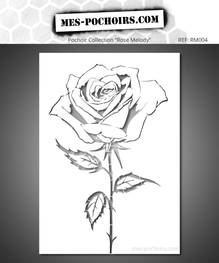 Pochoir Rose Romantique - Créez le Charme Éternel