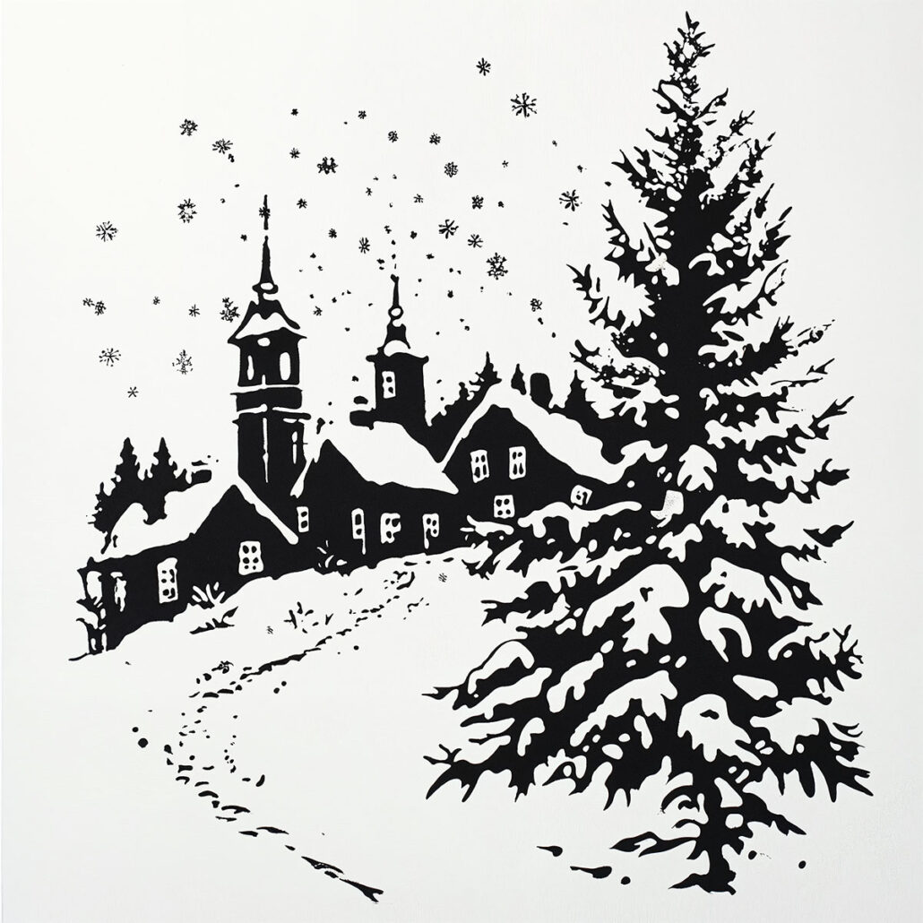 Pochoir Ambiance Noël - Pour artistes et projets créatifs festifs