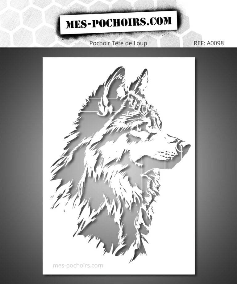 Pochoir Peinture Loup – Un design puissant et mystique